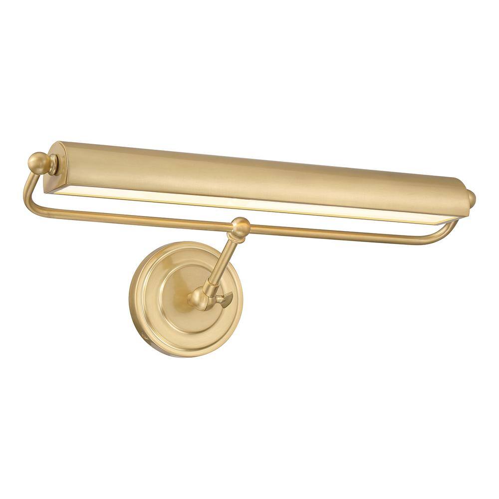 Crystorama 00633779052491, Miller Integrated 1-Light LED Aged Brass ...