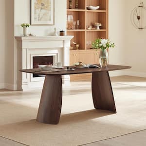 Coaster Hollyoak Farmhouse Walnut and Black Wood Top 63 in. 4 Legs ...