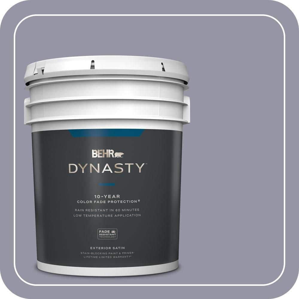 BEHR DYNASTY 5 gal. #640F-5 Ash Violet Satin Enamel Exterior Stain ...