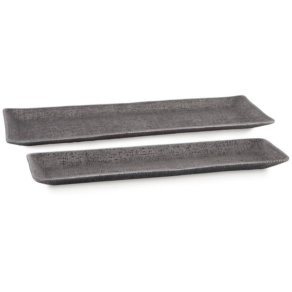 Signature DESIGN BY ASHLEY Garekton Gray Cast Aluminum Decorative Tray ...