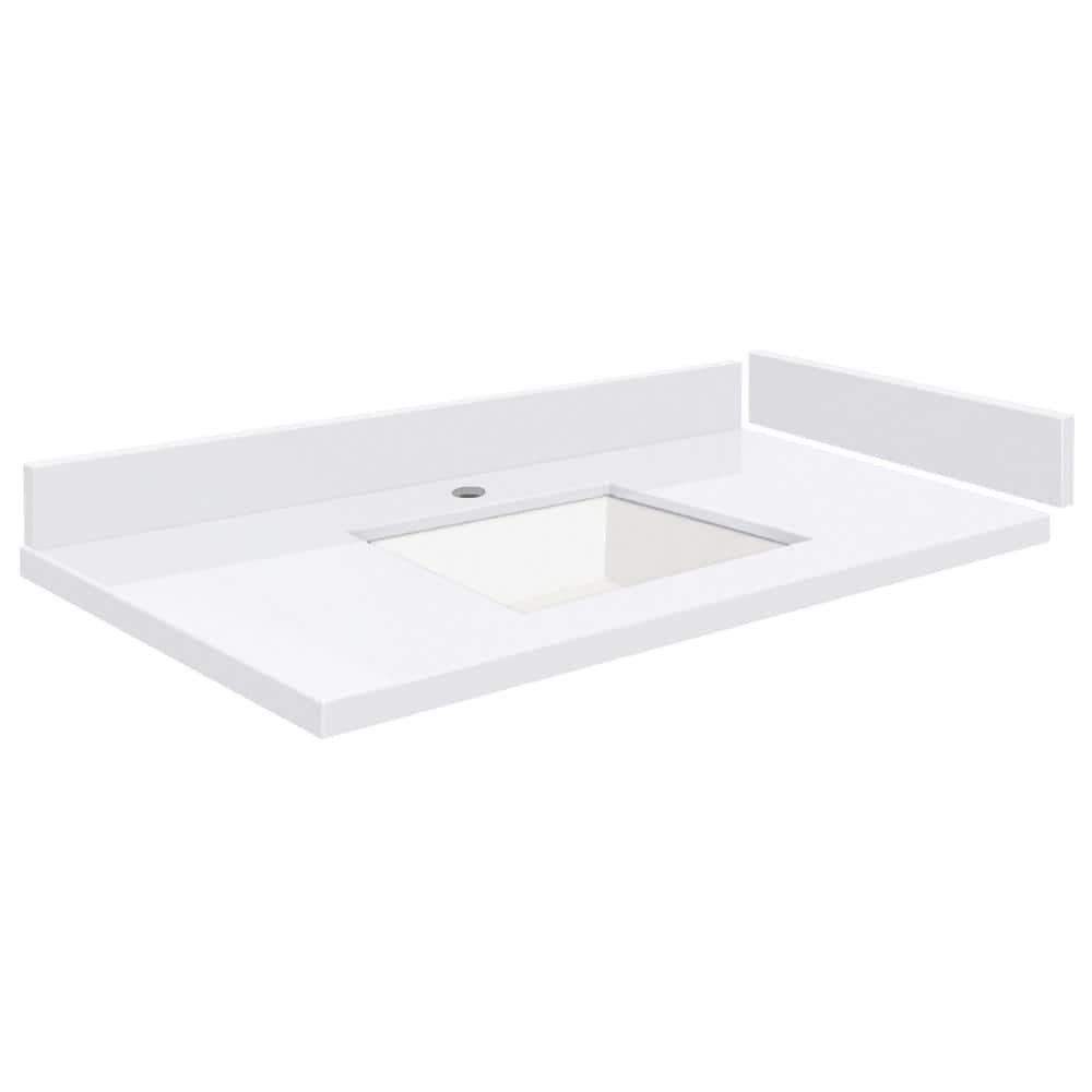 Transolid Silestone 36.75 in. W x 22.25 in. D Quartz Vanity Top in ...