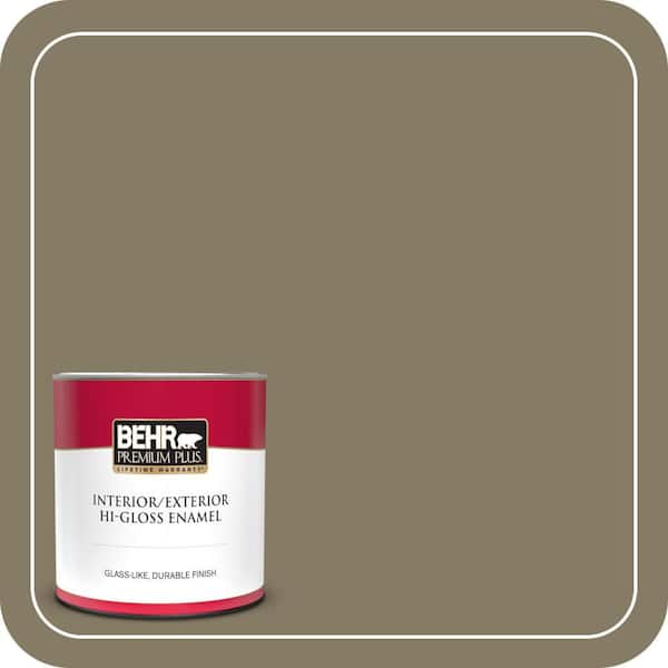 BEHR PREMIUM PLUS 1 qt. #PPU8-24 Deserted Island Hi-Gloss Enamel ...
