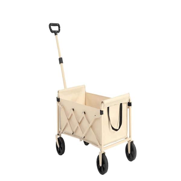 3.04 cu. ft. Fabric Utility Collapsible Folding Wagon Garden Cart Heavy ...