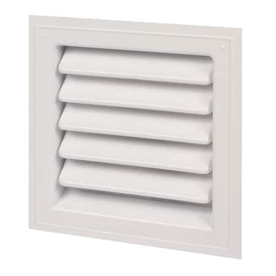 Master Flow 12 in. x 12 in. Aluminum Wall Louver Static Vent in White ...