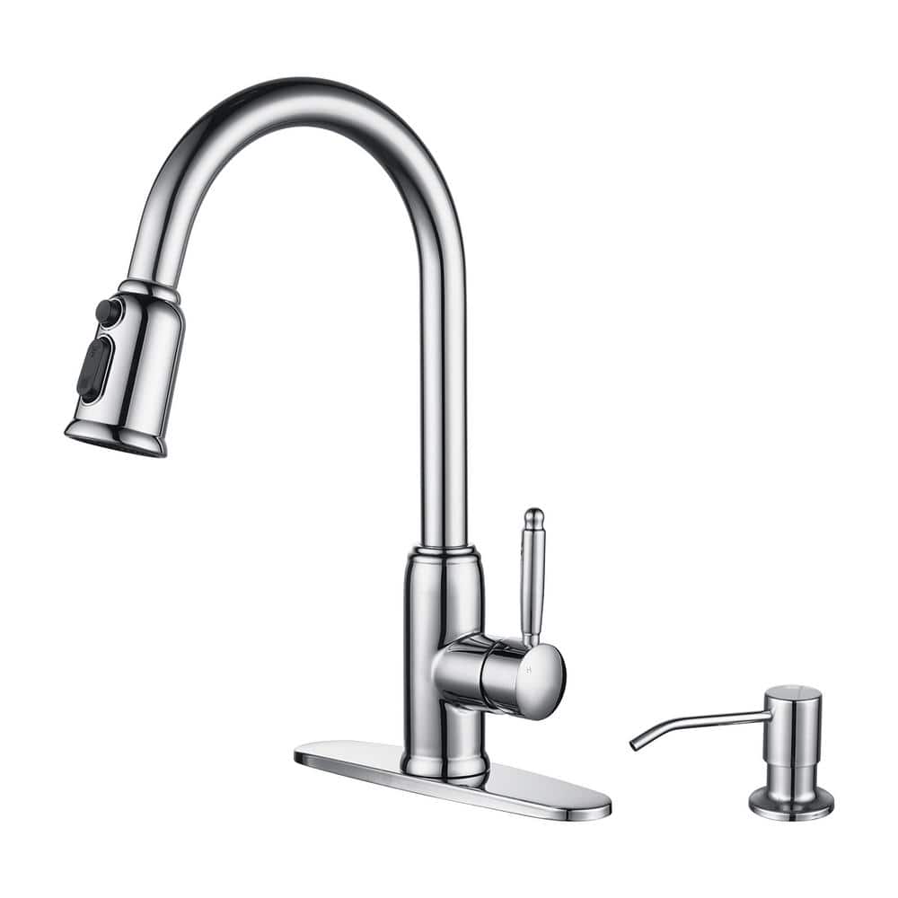 AVITAS Stainless Steel Single Handle Pull Down Sprayer Kitchen Faucet ...