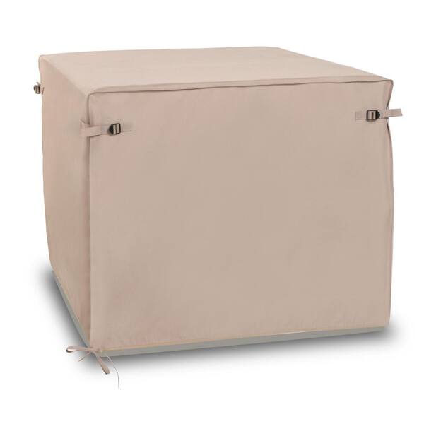 MODERN LEISURE 36 in. L x 36 in. W x 30 in. H Beige Chalet Square Outdoor Patio Air Conditioner Cover 3039 The Home Depot
