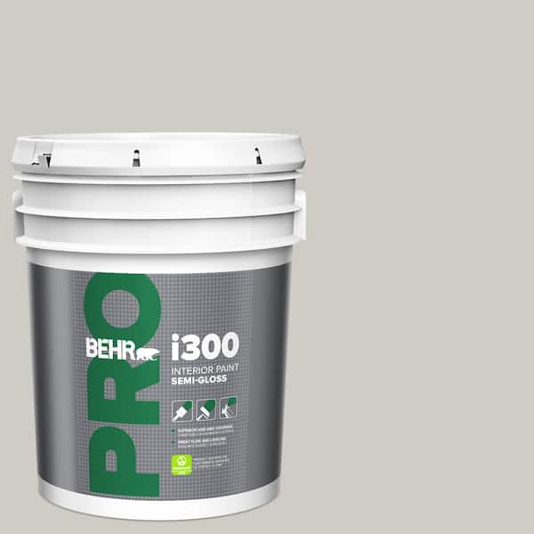 BEHR PRO 5 gal. #PPU26-10 Chic Gray Semi-Gloss Interior Paint PR37005 ...