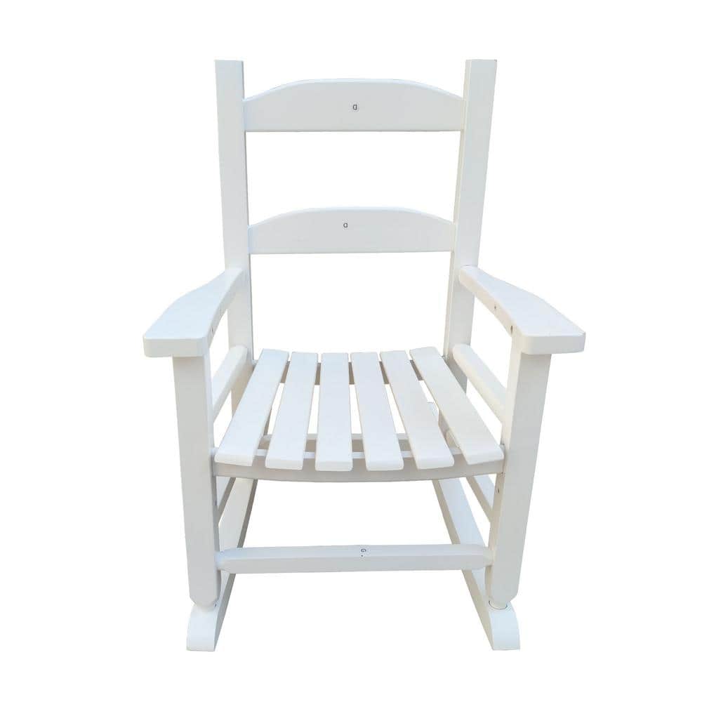 White Color Solid Wood Outdoor Rocking Chair Suitable for kids Durable ...
