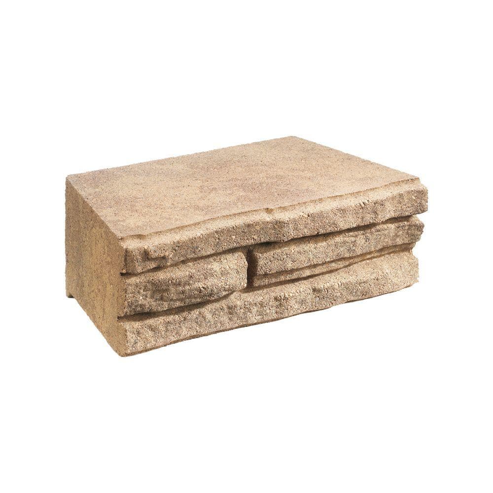 Natural Impressions 7 in. x 12 in. x 4 in. Tan/Brown Flagstone Concrete ...