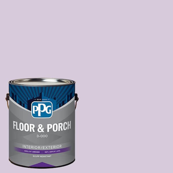 PPG 1 gal. PPG1176-3 Dusky Lilac Satin Interior/Exterior Floor and ...