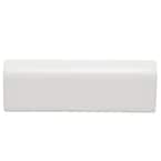 Daltile Restore Bright White 2 in. x 6 in. Ceramic Radius Bullnose Wall ...