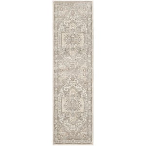 Nourison Concerto Beige 2 ft. x 8 ft. Center medallion Traditional ...