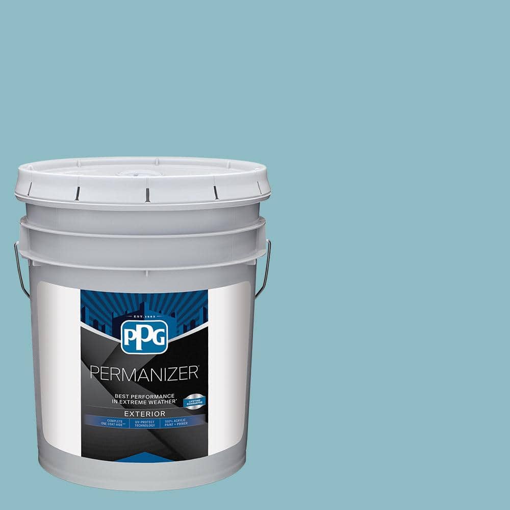 PERMANIZER 5 gal. PPG1150-4 Kingston Aqua Satin Exterior Paint PPG1150 ... PERMANIZER 5 gal. PPG1150-4 Kingston Aqua Satin Exterior Paint PPG1150 ...