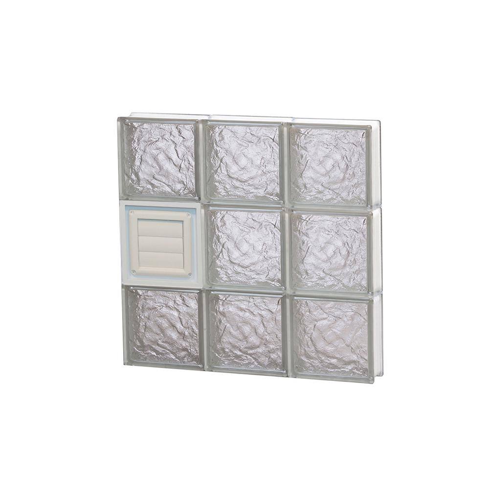 Clearly Secure 17.25 in. x 17.25 in. x 3.125 in. Frameless Ice Pattern ...