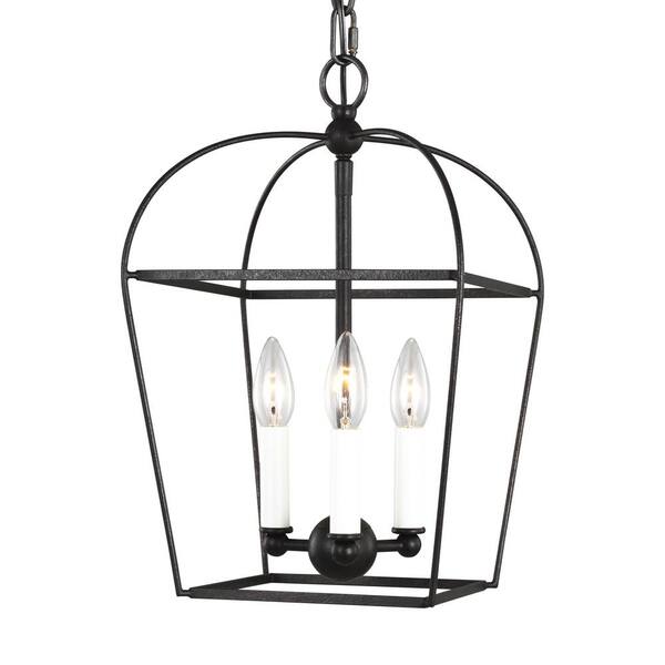 Generation Lighting Stonington Mini 3-Light Smith Steel Lantern Pendant ...