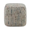 Simpli Home Zoey Boho Cube Woven Pouf in Multi Color Cotton and Wool AXCPF-01 - The Home Depot
