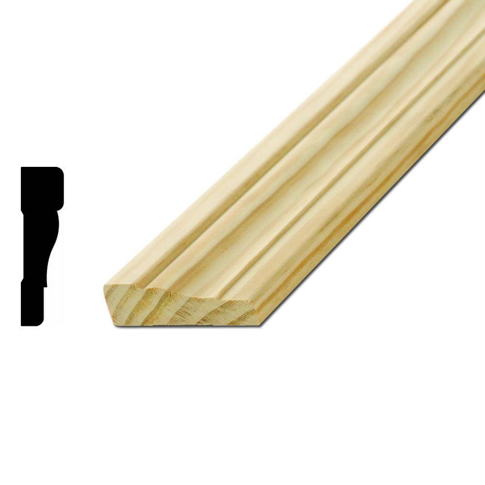 American Wood Moulding WM351 11/16 in. x 2-1/2 in. Pine Casing Moulding ...