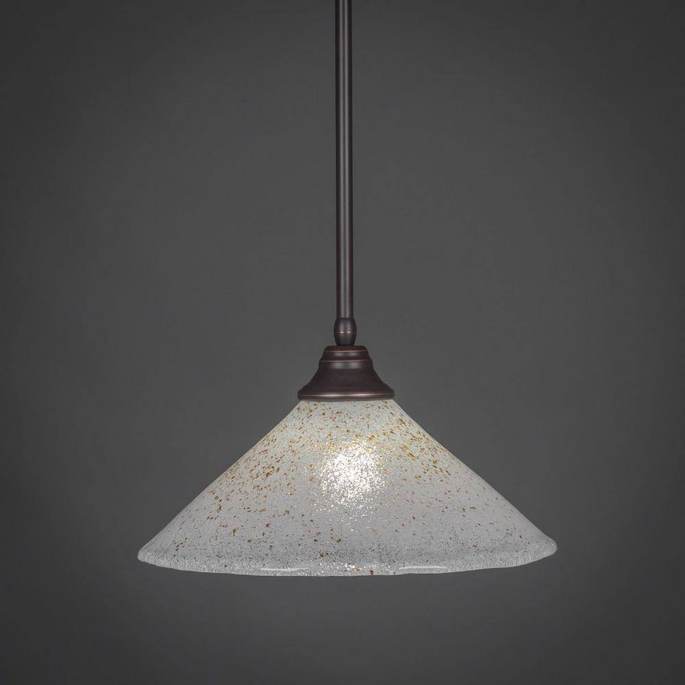 Sparta 100-Watt 1-Light Dark Granite Bowl Mini Pendant Light with Glass ...