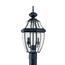 Generation Lighting Lancaster 3-Light Black Outdoor 23 in. Wall Lantern ...