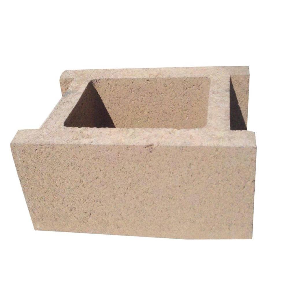 8 in. x 12 in. x 16 in. #2 Sandia Sand Pilaster Block 62N1DN - The Home ...