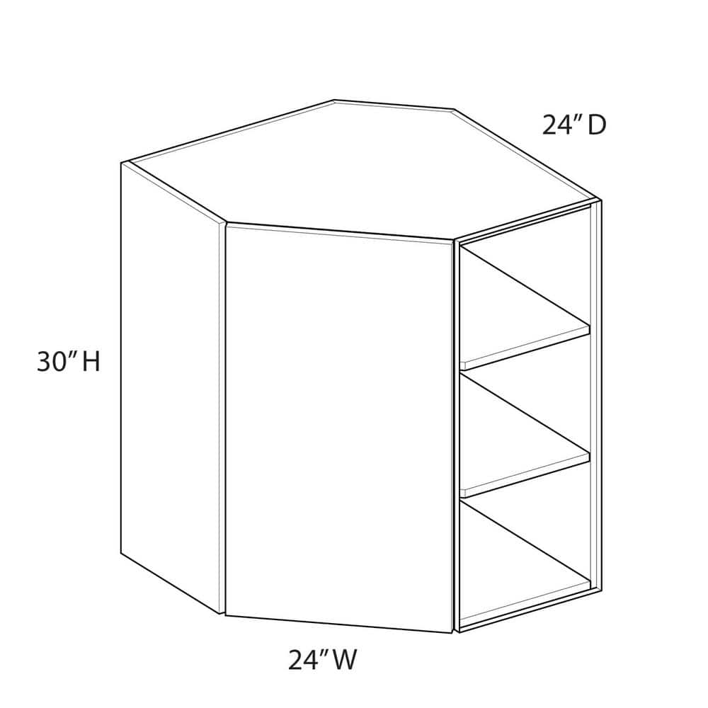 Ithaca Slab 24 in. W x 30 in. H x 12 in. D in Super White Plywood ...