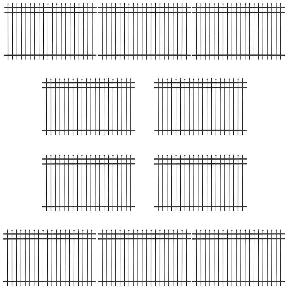 Fencer Wire 5 ft. x 8 ft. Heavy-Duty Steel Spaced Bar Pointed Pinnacle ...
