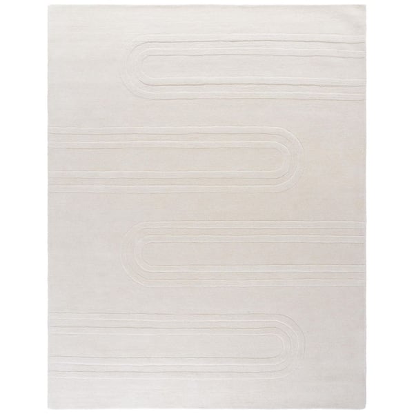 SAFAVIEH Mykonos 8 ft. x 10 ft. Ivory Solid Arches Area Rug MKN501A-8 ...