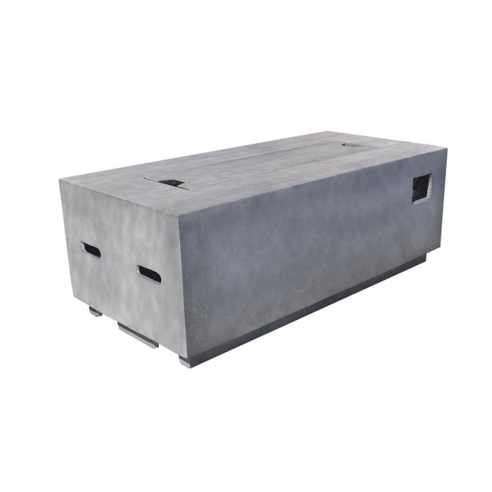 Mojave 50 in. W x 18 in. H Outdoor Gray Concrete GRC Rectangular Liquid ...
