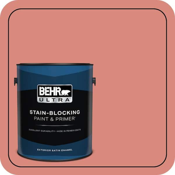 BEHR ULTRA 1 gal. #M170-5 Indian Sunset Satin Enamel Exterior Paint ...