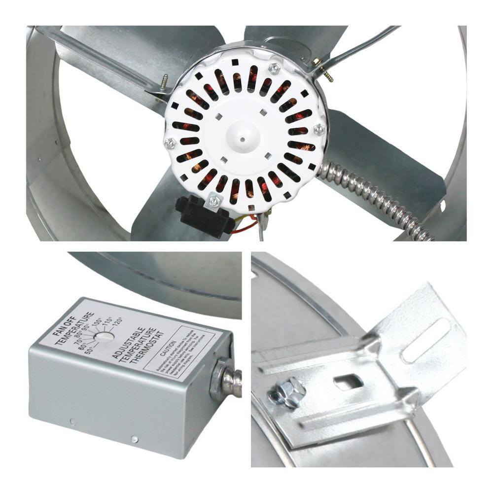 Buy 1300 CFM Mill Electric Powered Gable Mount Electric Attic Fan ...