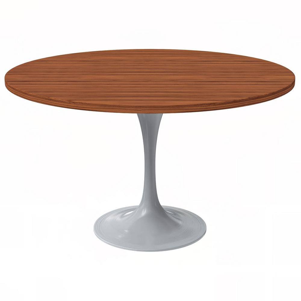 Leisuremod Verve Modern Cognac Brown Engineered Wood 48 in. Tabletop ...