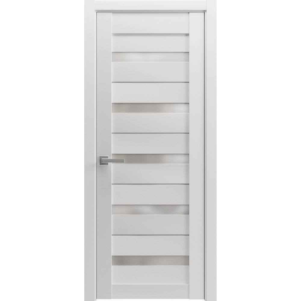 Sartodoors 4445 36 in. x 84 in. Left-Hand/Inswing Solid Frosted Glass ...