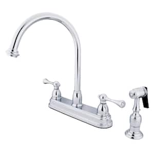 Kingston Brass Vintage 2-Handle Deck Mount Centerset Kitchen Faucets ...