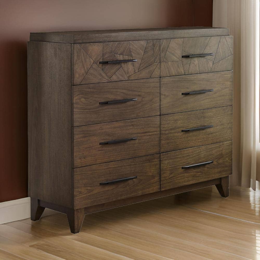 Benjara Brown 8-Drawers 55 in. Dresser Without Mirror BM309082 - The ...