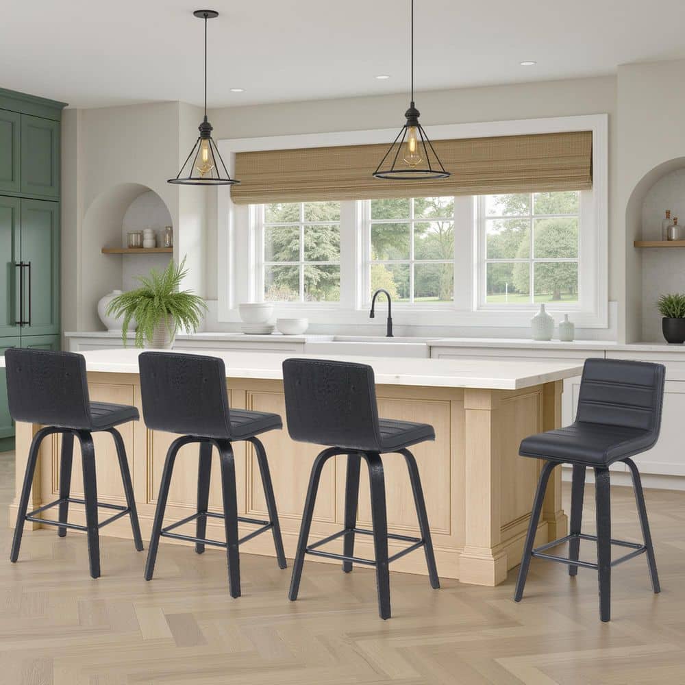Reviews for Armen Living Vienna 35.5 in. H Black / Black Square Back ...