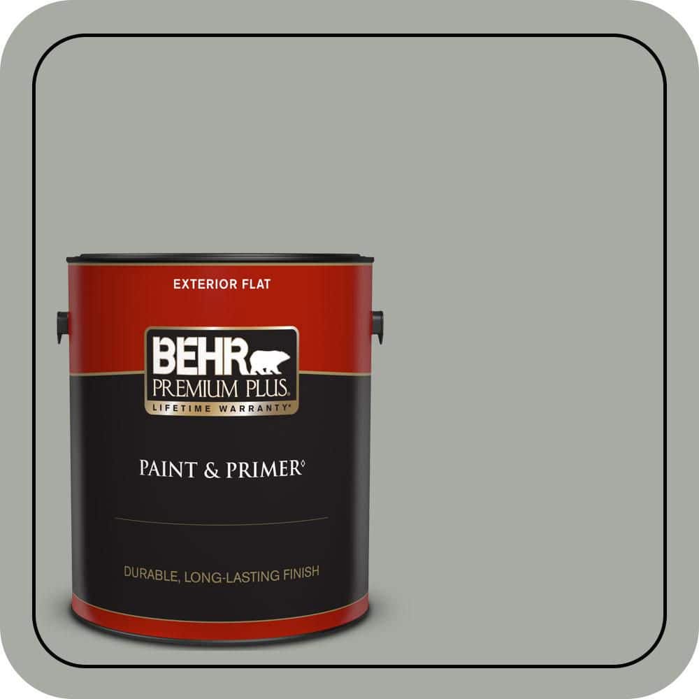 BEHR PREMIUM PLUS 1 gal. #PPU25-15 Flipper Flat Exterior Paint & Primer ...