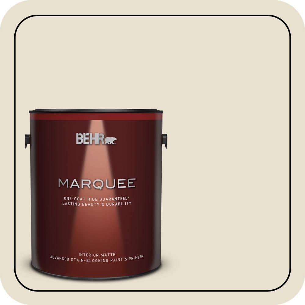 BEHR MARQUEE 1 gal. #BXC-11 Ibis Matte Interior Paint & Primer 145001 ...