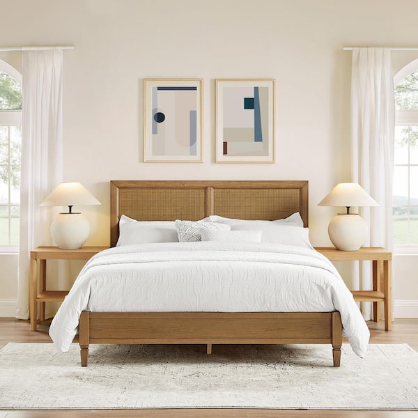 CROSLEY FURNITURE Katia Brown Wood Frame King Panel Bed KF727006DW ...