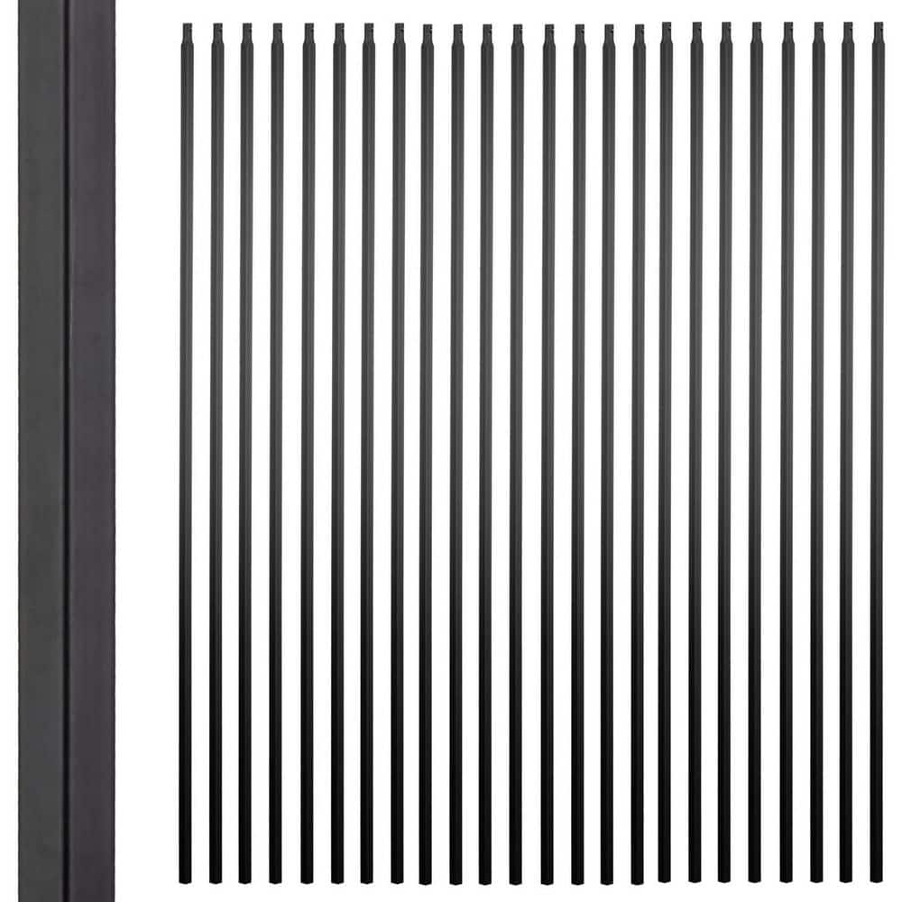 Afoxsos 45x6 Wrought Iron Balusters Decorative Metal Spindles for Decks ...