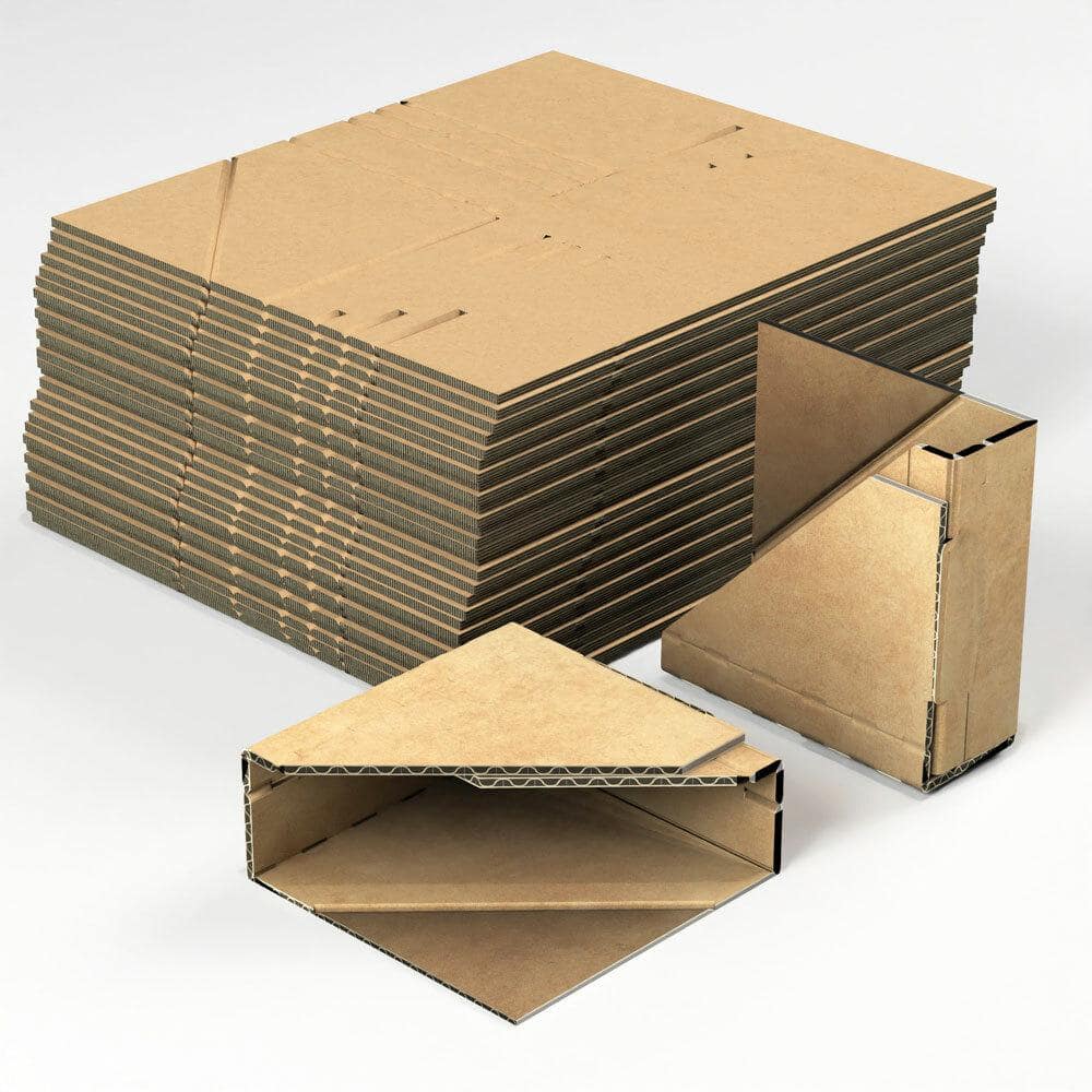Pratt Retail Specialties 4" x 4" Kraft Corrugated Corners - 32 Count ...