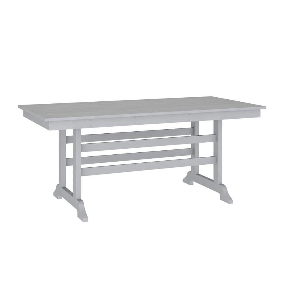 Carnegy Avenue Gray Rectangle Plastic Outdoor Side Table CGA-LE-533462 ...