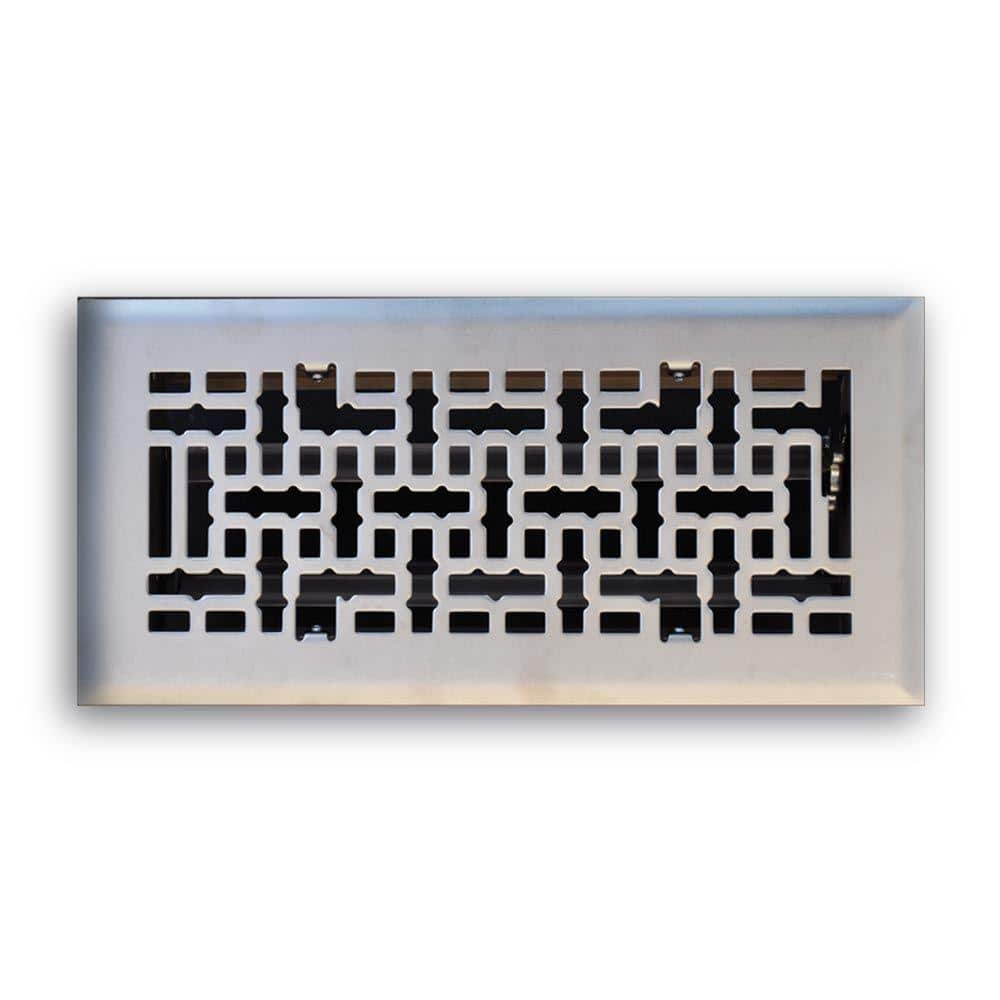 T.A. Industries 4 in. x 12 in. Modern Contempo Floor Diffuser, Satin ...