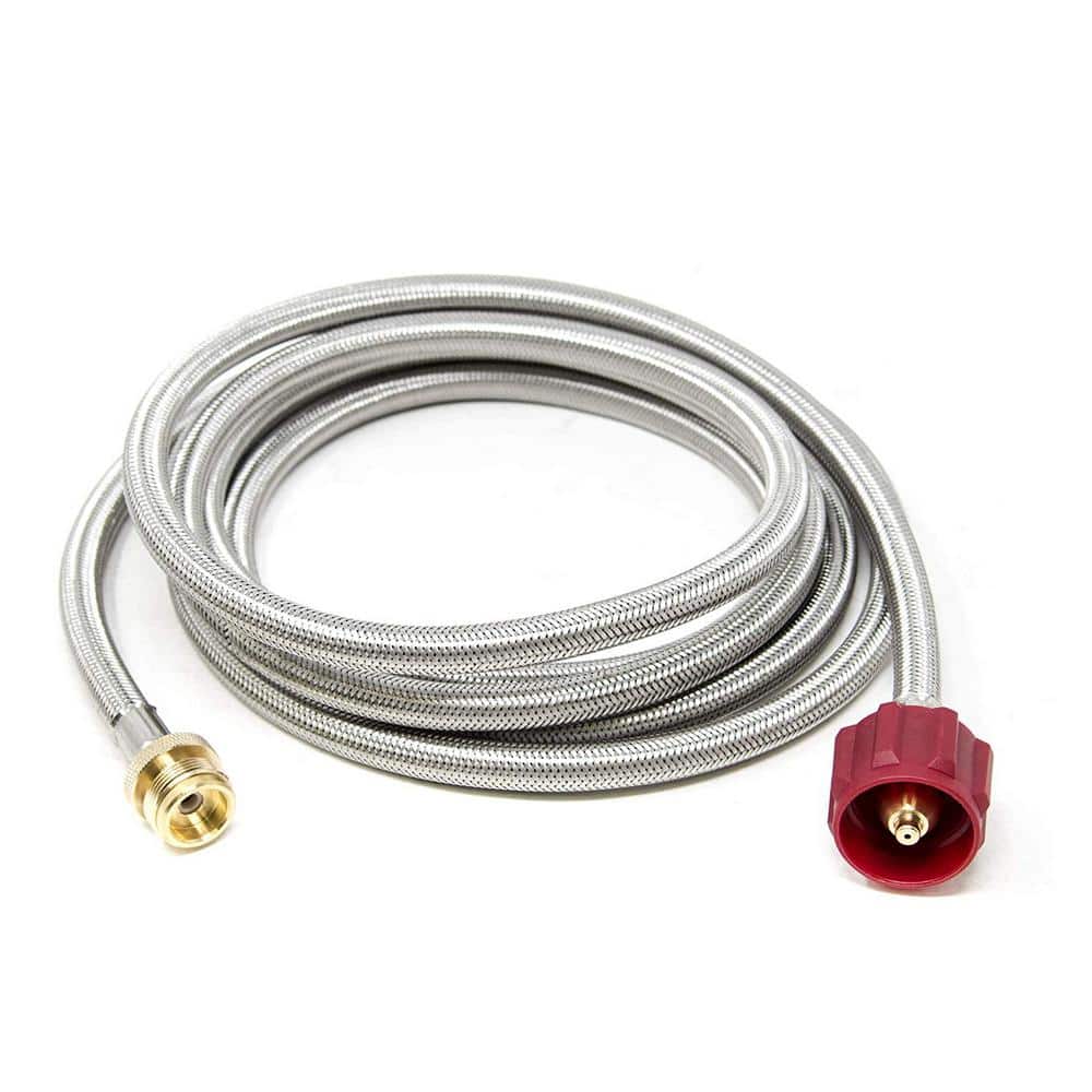 GASONE 12 ft. 1 lb. to 20 lbs. Steel Braided Propane Adapter Hose ...