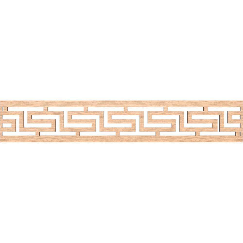 Ekena Millwork Tulum Fretwork 0.375 in. D x 46.625 in. W x 8 in. L Red ...