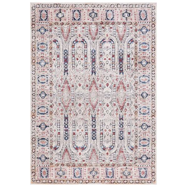 SAFAVIEH Luna Beige 9 ft. x 12 ft. Distressed Ornate Area Rug LUN101B-9 ...