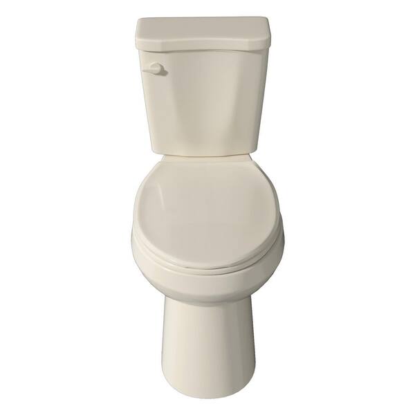 Kuomih Extra High Round Bowl Toilet Bone 21 in Height Single Flush 1.28 ...