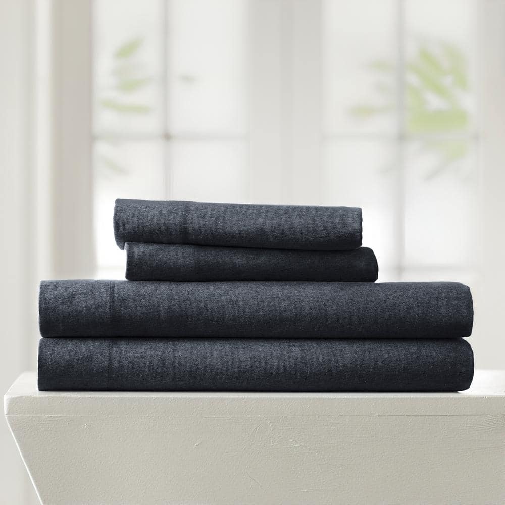Becky Cameron 3-Piece Navy 100% Cotton Ultra Soft Jersey Knit Twin XL ...