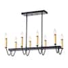 Warehouse of Tiffany Muka 8-Light Gold and Black Chandelier HM1308 ...