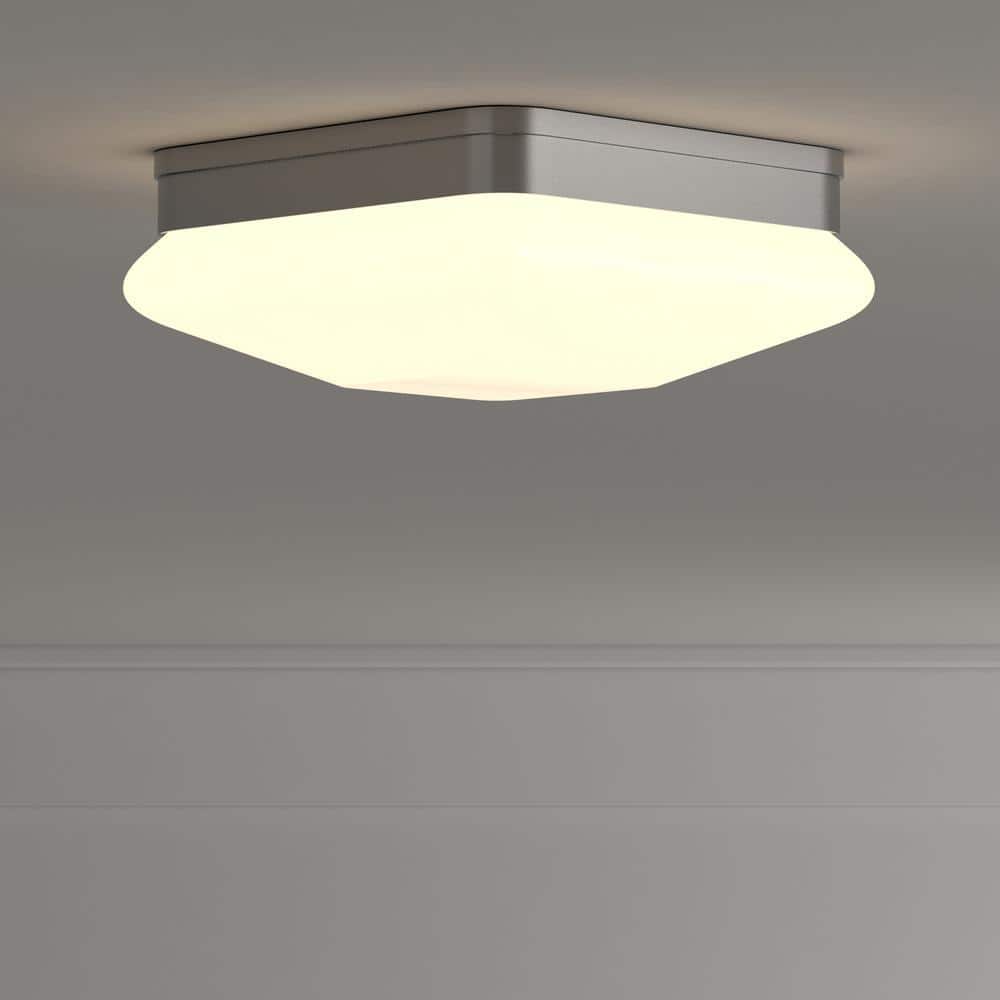 Progress Lighting Appeal 9 in. 2-Light Brushed Nickel Square Entryway ...