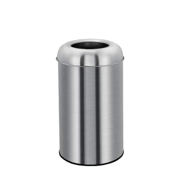 Garvee 13 Gal. Silver Stainless Steel Ultra-Wide Open Top Trash Can ...